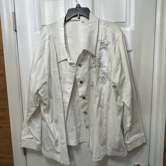 Quacker Factory | Jackets & Coats | Quacker Factory White Jacket With ...